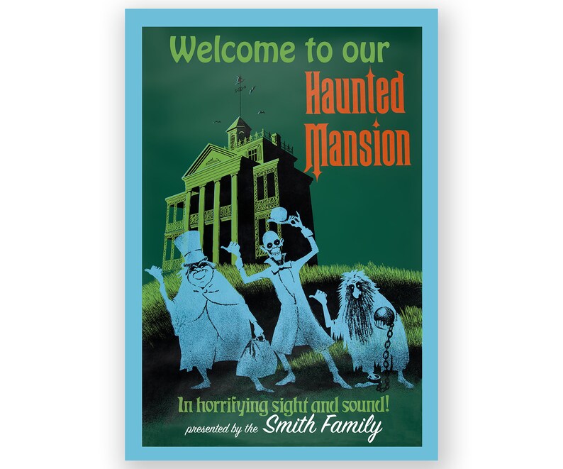 Disney Inspired Haunted Mansion Sign - Personalized - Etsy