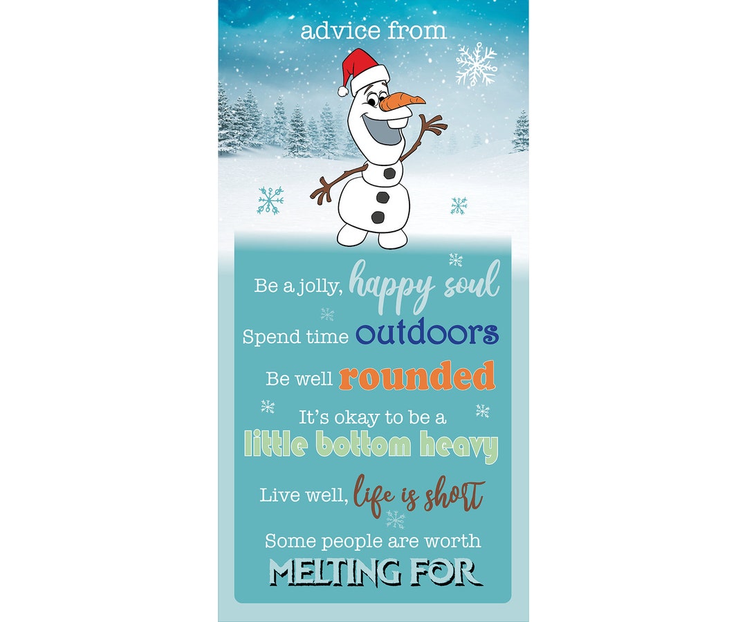 Disney Inspired Advice From Olaf Sign - Etsy