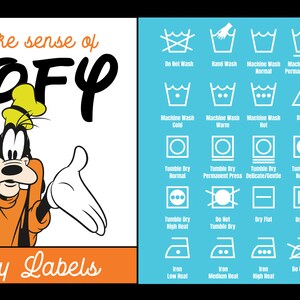 Disney-inspired Goofy Laundry Label Sign - Etsy