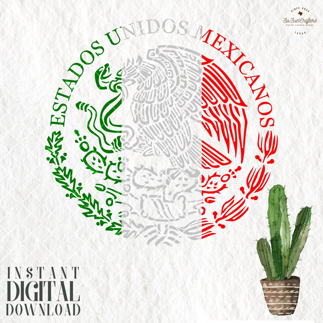 Digital File SVG | Mexico Seal File | Mexico Logo SVG | Mexico Emblem ...