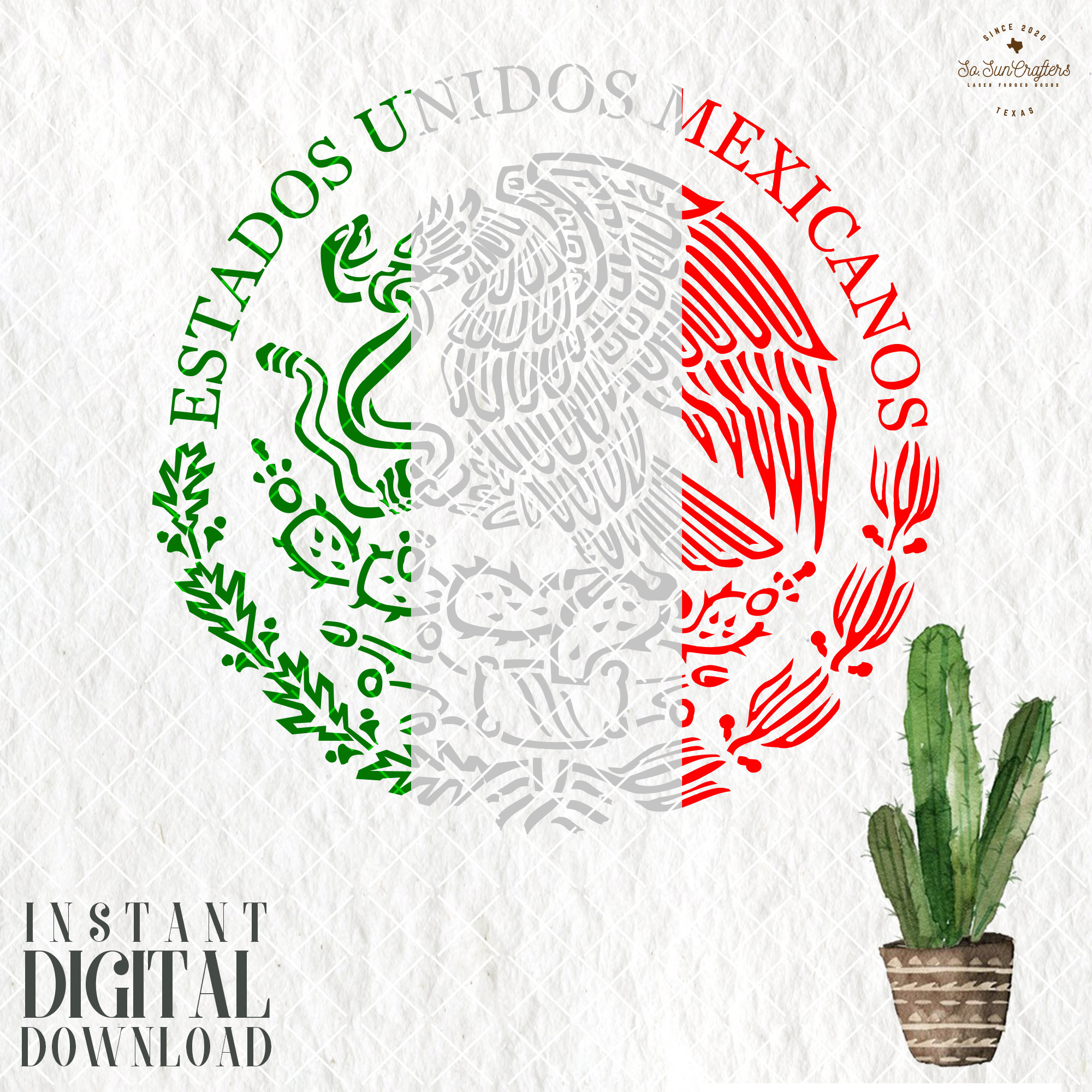 Digital File SVG Mexico Seal File Mexico Logo SVG Mexico Emblem SVG ...