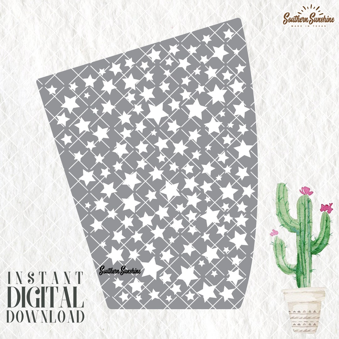 Digital File SVG Star Pattern Shirt Bleach Sleeve Stencil Shirt Star ...