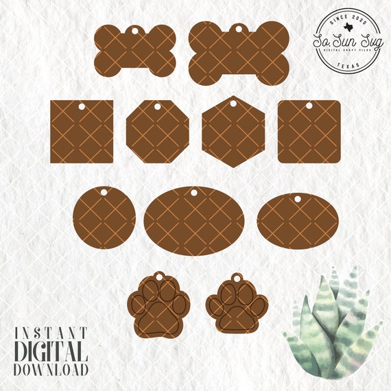 Dog Tag SVG Pet Cat SVG Cat Tag File Digital Download Dog | Etsy