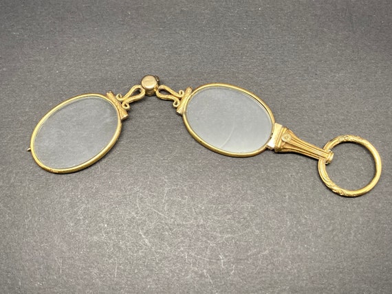 Antique Victorian Rolled Gold Spectacle/Pendant - Gem