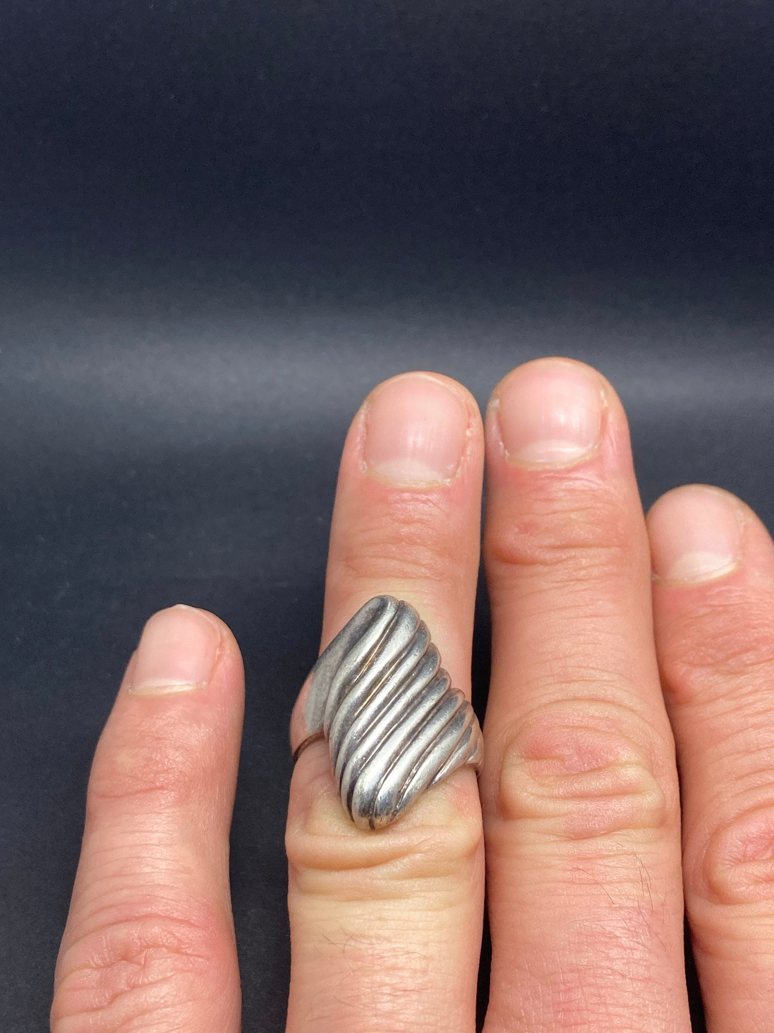 Vintage Sterling Silver Ring From Modernist Era Universal Size - Etsy