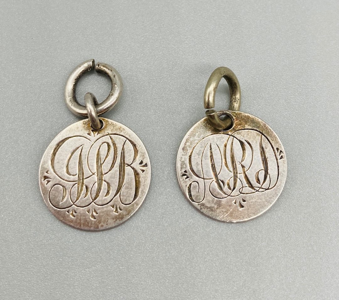 Antique Silver Love Tokens With Initials in 1.5 Cm Diameters - Etsy