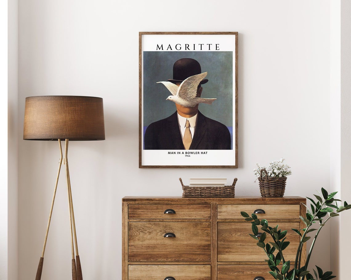 René Magritte, Man in a Bowler Hat, 1964 | Gallery Print, Surrealist ...