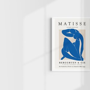 Matisse Blue Woman Poster, Matisse Cutout Print, Exhibition Poster ...