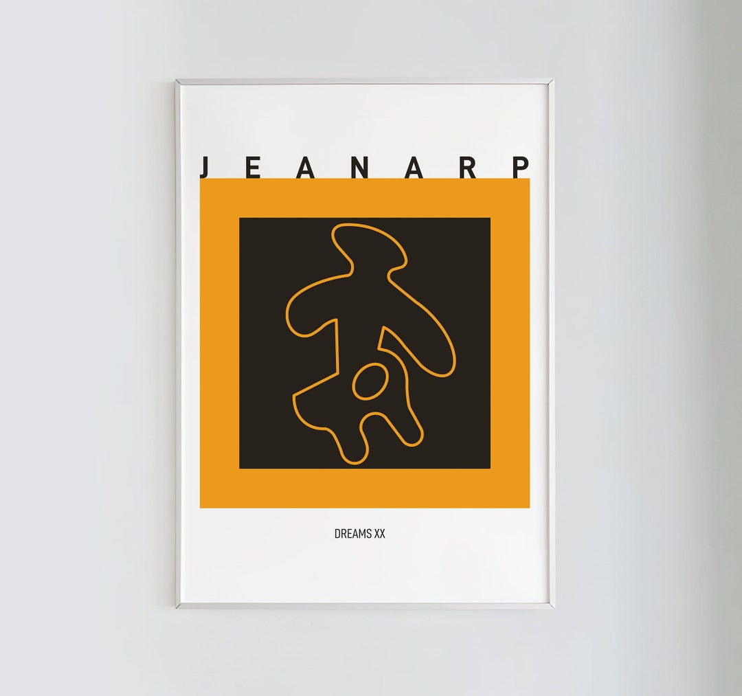 Jean Arp Exhibition Poster: Retro Dadaist Abstract Art (digital ...