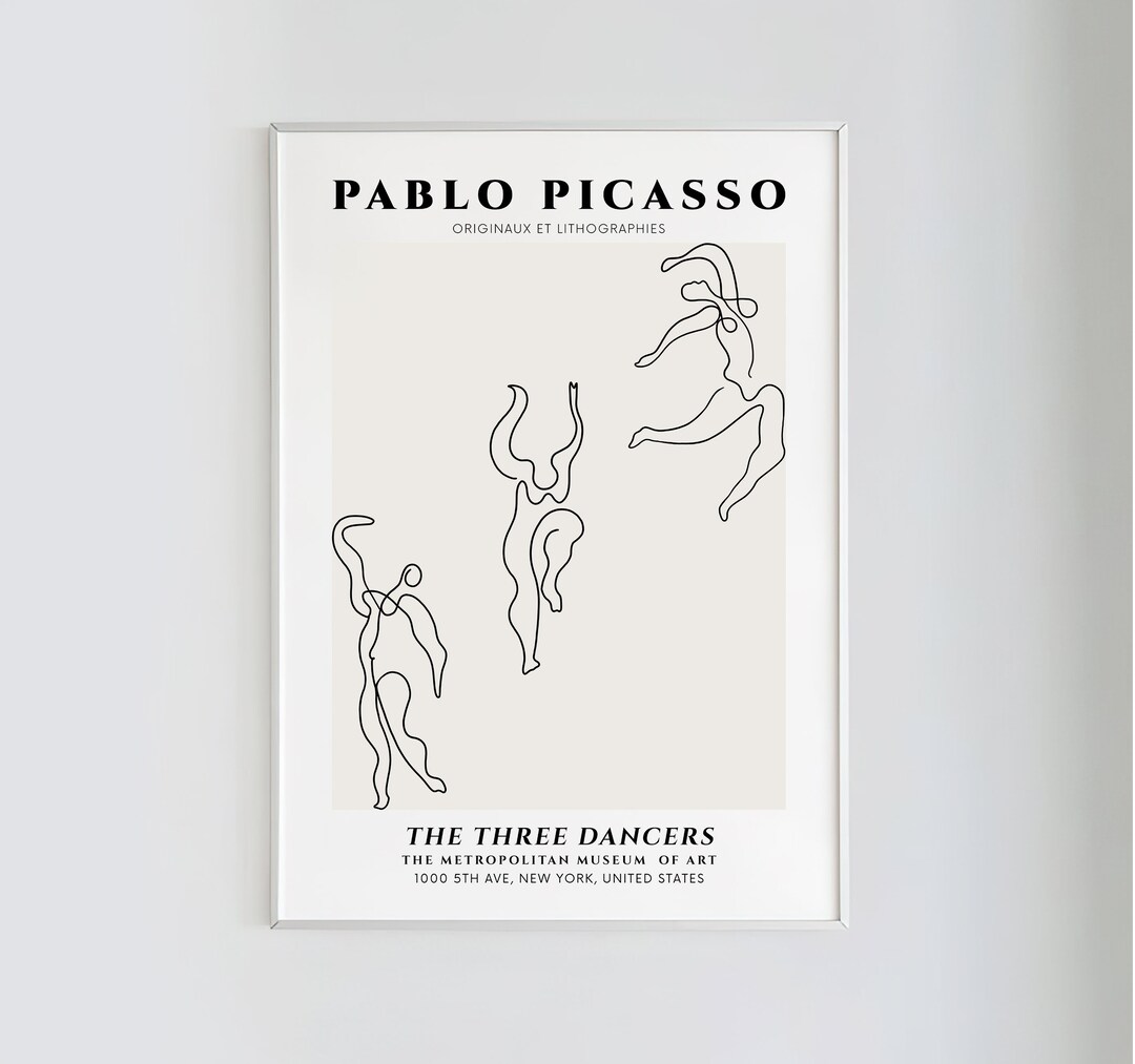 Pablo Picasso "the Three Dancers" Line Art Print (digital Download) - Etsy