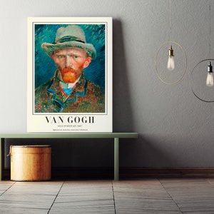 Van Gogh Self Portrait Exhibition Poster: Printable Wall Art (digital ...