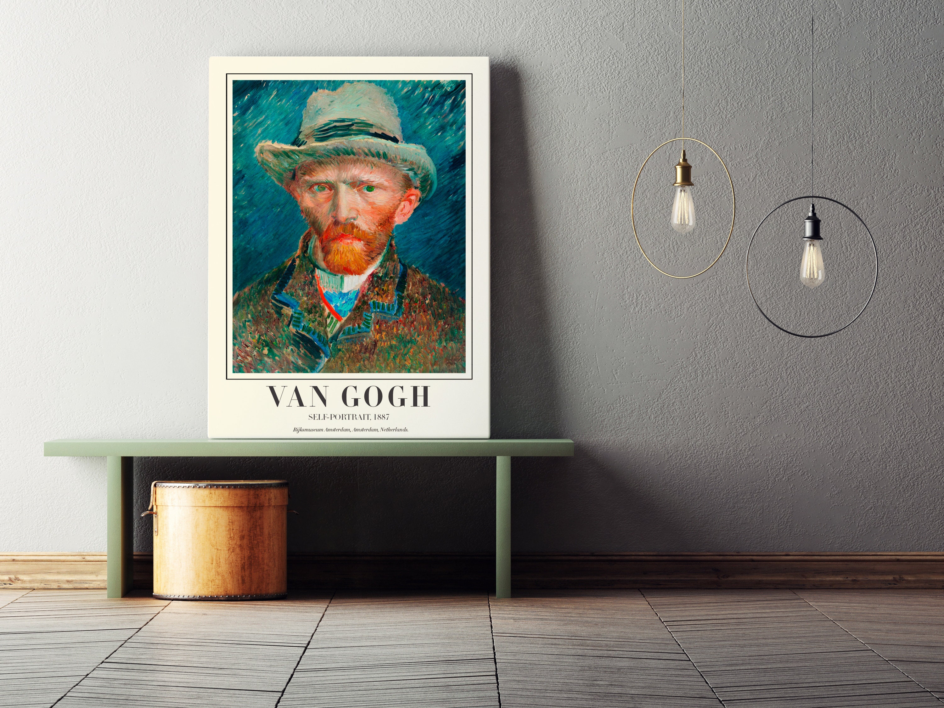 Van Gogh Self Portrait Exhibition Poster: Printable Wall Art (digital ...