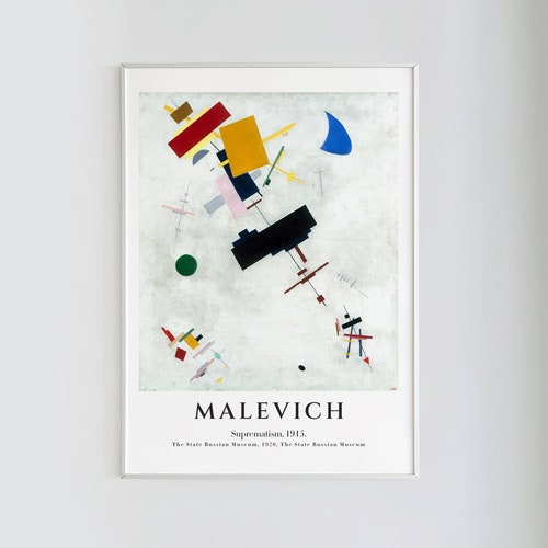 Kazimir Malevich Exhibition Poster Malevich Suprematism - Etsy