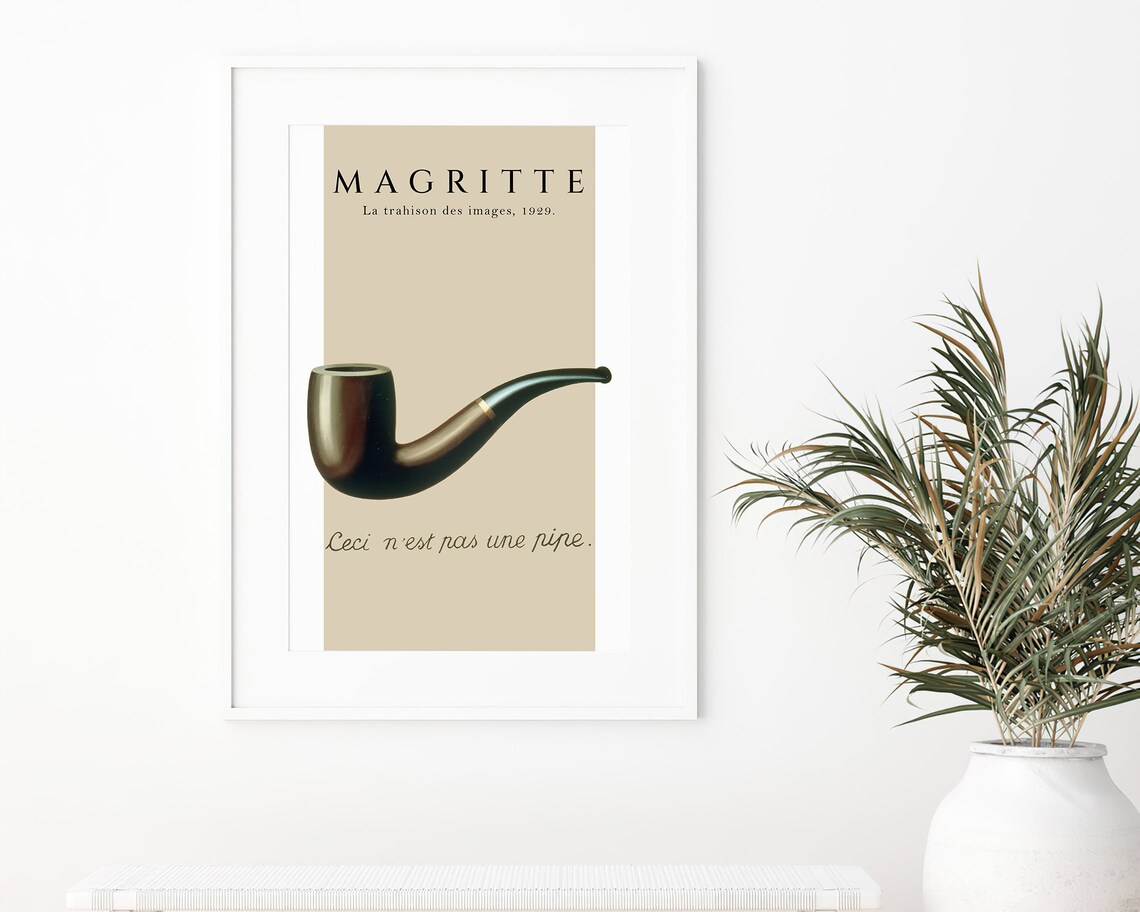 René Magritte La Trahison Des Images 1929 Gallery Print | Etsy