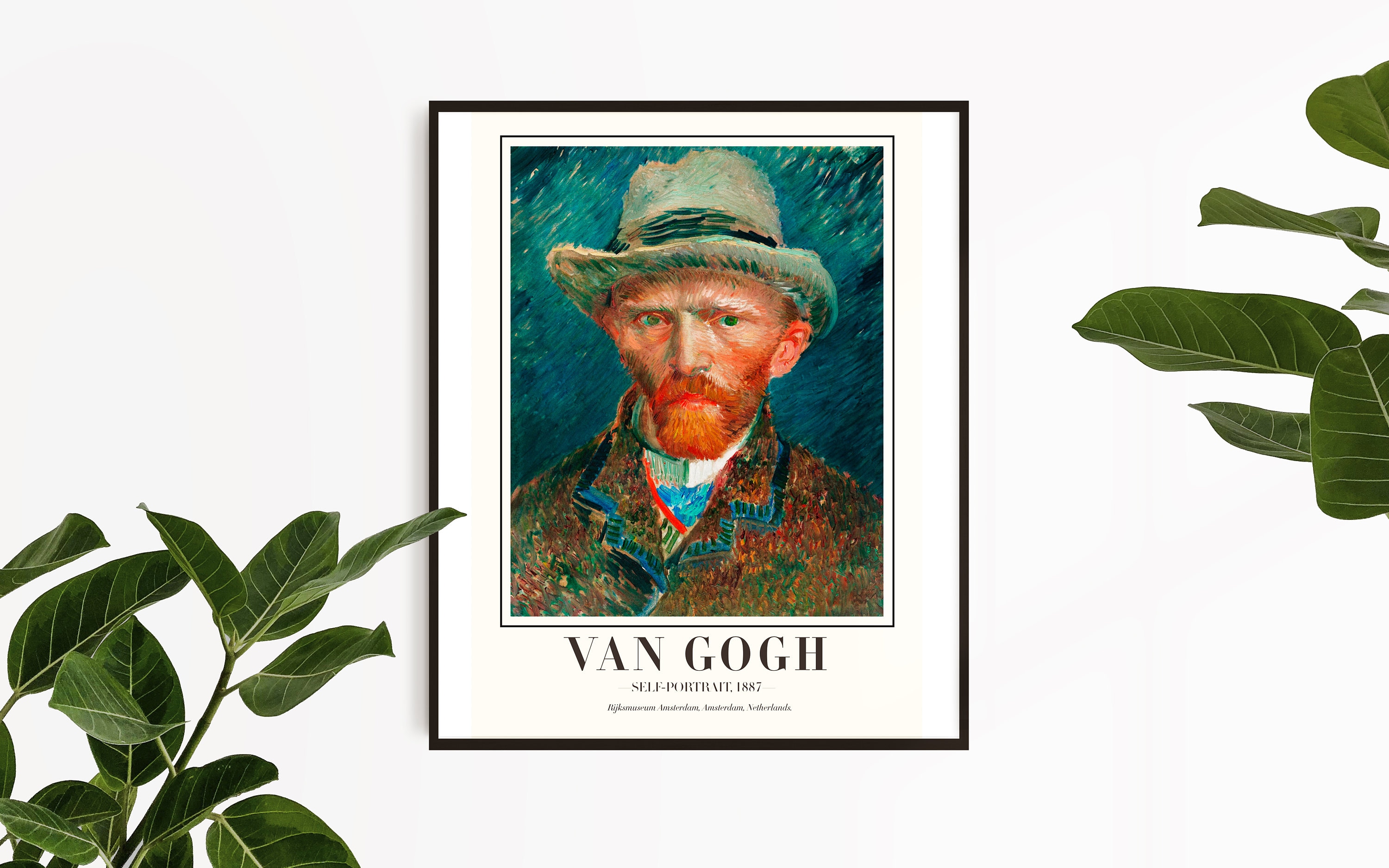 Van Gogh Self Portrait Exhibition Poster: Printable Wall Art (digital ...