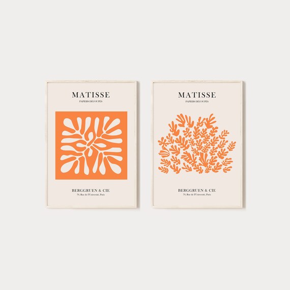 Henri Matisse Set of Two Prints Bundle Boho Wall Decor - Etsy