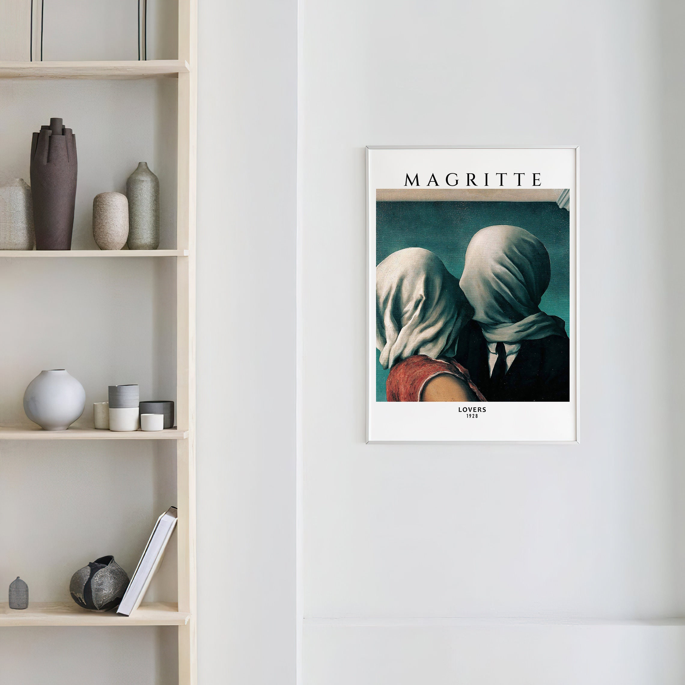 René Magritte, Lovers, 1928 | Gallery Print, Surrealist Art, Magritte ...