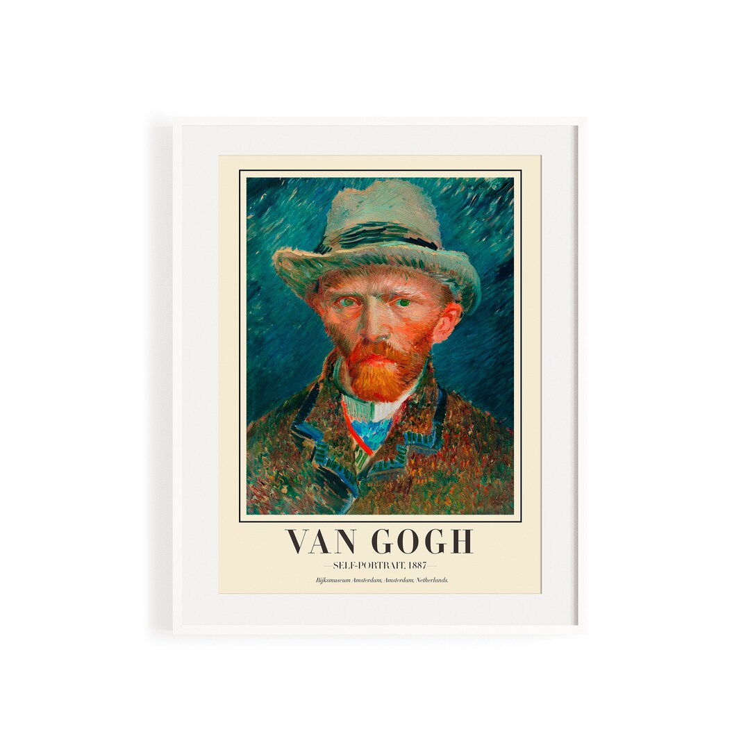 Van Gogh Self Portrait Exhibition Poster | Vincent Van Gogh Printable ...