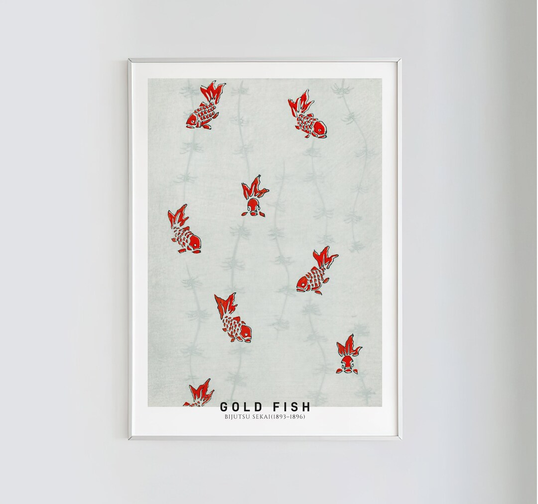 Goldfish Japanese Art Print: Vintage Exhibition Poster (digital ...