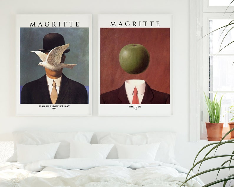 René Magritte Prints: Surrealist Art Exhibition Poster Set (digital ...