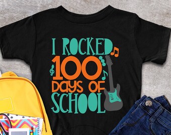100 Days of School Rockstar Svg - Etsy