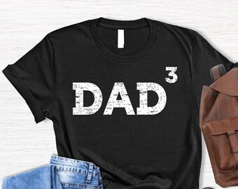 Dad of Three Shirt | Etsy