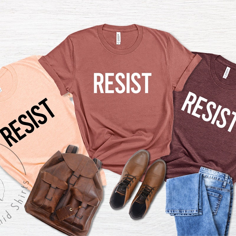 Resist Tshirt - Etsy