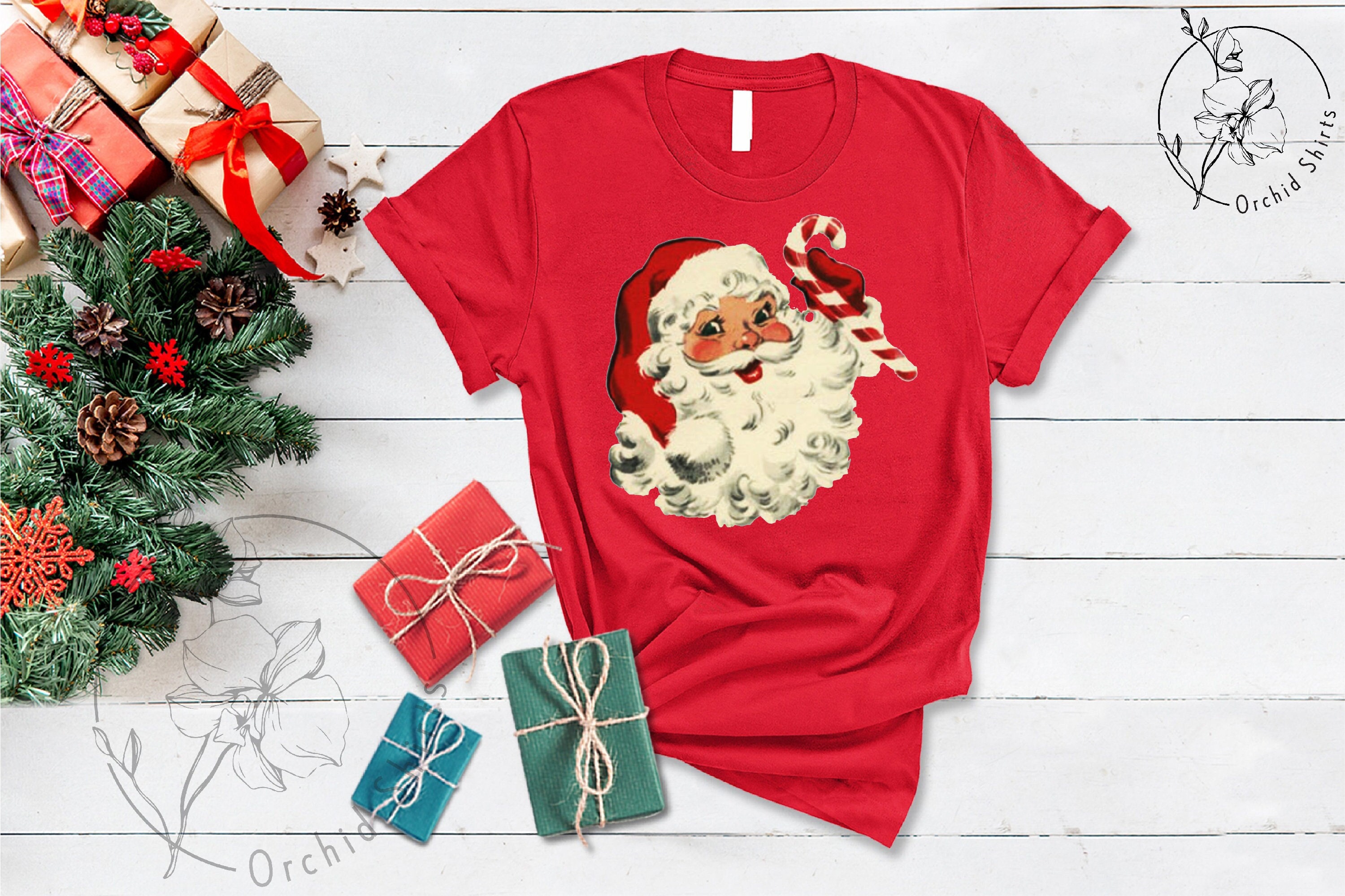 Christmas Santa Shirt Retro Santa Shirt Gift for Christmas - Etsy