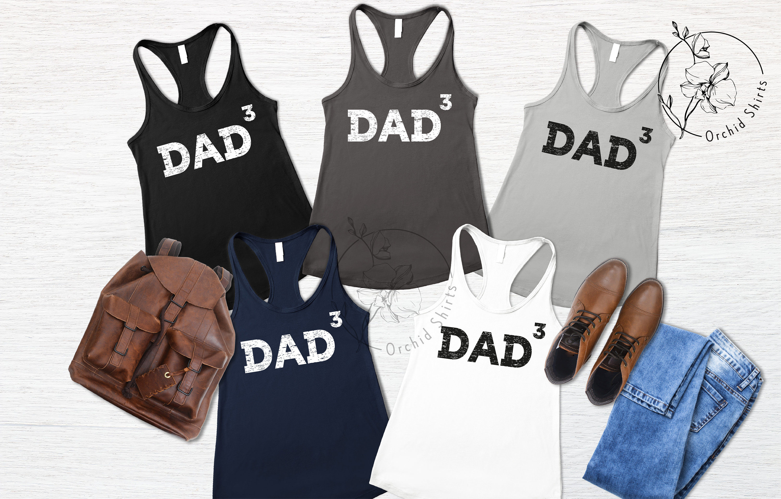 Dad of Three Father of Three Dad 3 Dad 3 Gift Fathers Day | Etsy