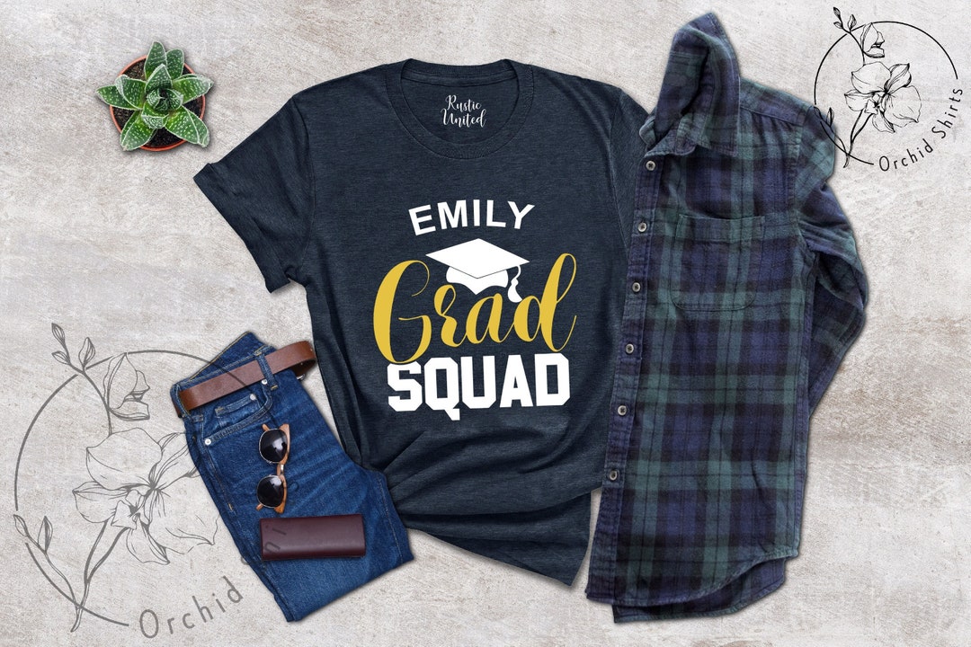 Custom Name Grad Squad Shirt,gift for Graduate,personalized Graduation ...