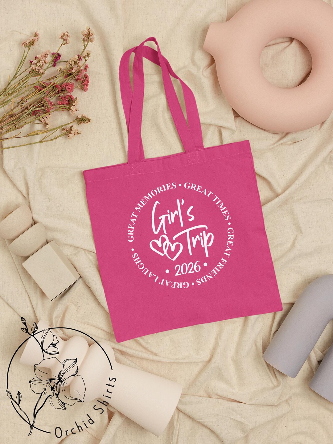 Girls Trip 2025 Tote Bag, Group Vacation Bag, Summer Beach Bag ...