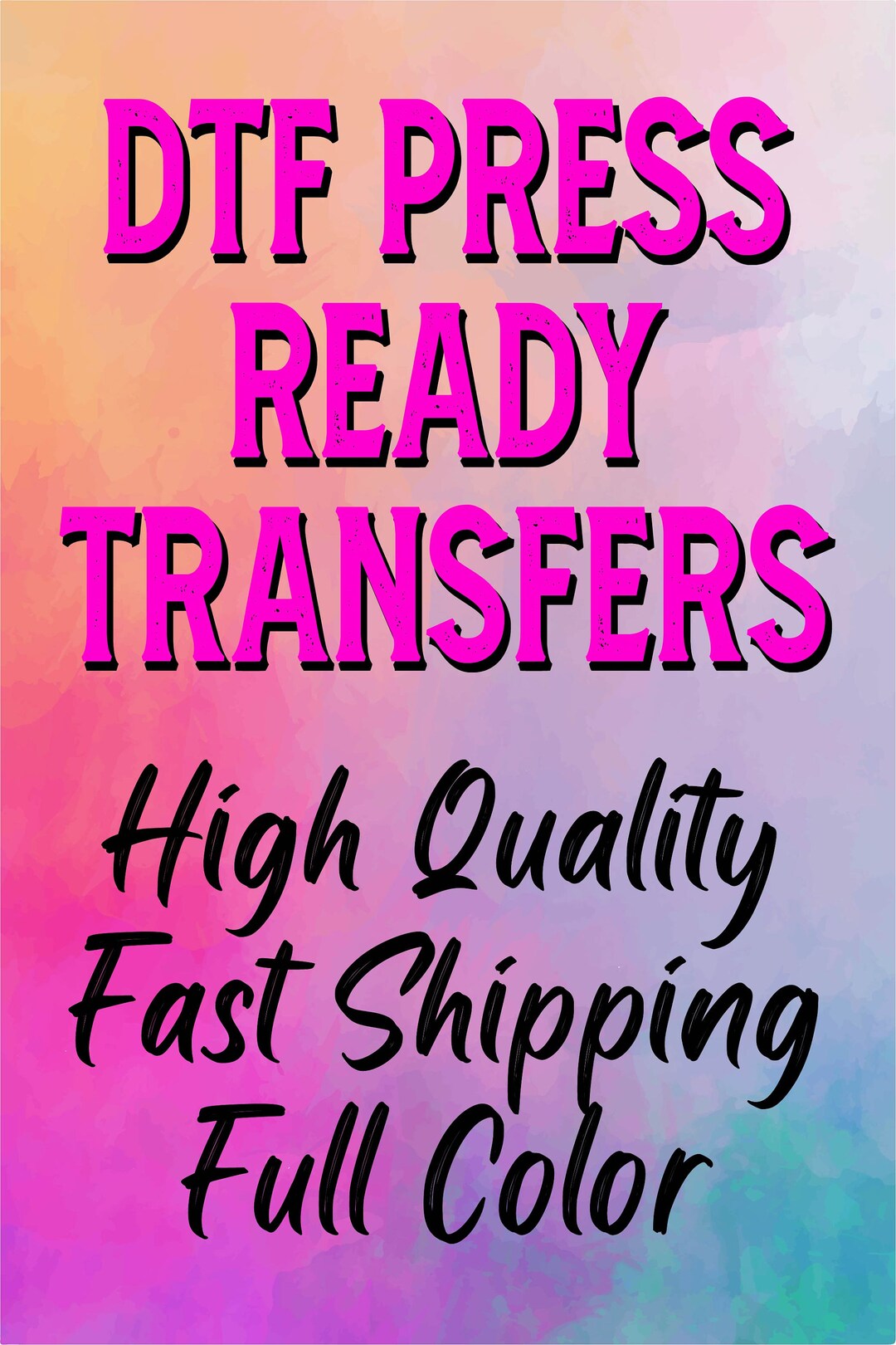 DTF Press Ready Transfers, Custom T-shirt Transfers,heat Transfer Vinyl ...