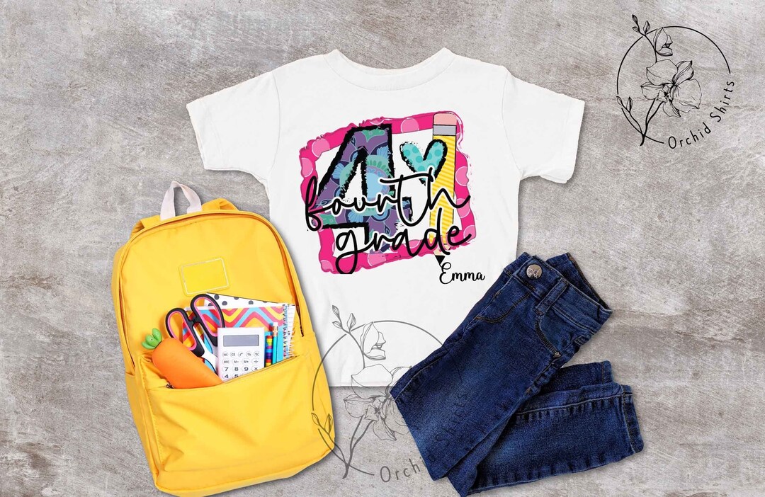 4th Grade Custom Shirt Fourth Grade Personalized T-shirt - Etsy