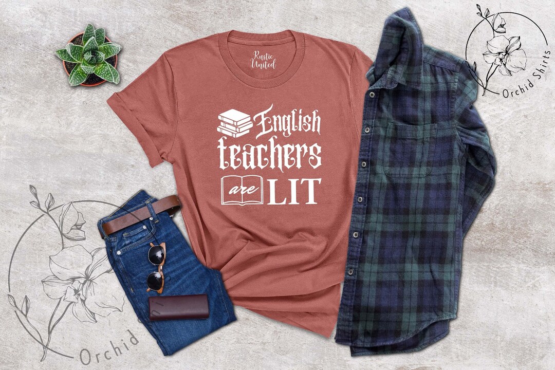 English Teacher,english Teacher Gift,book Lover Shirt,english Teachers ...