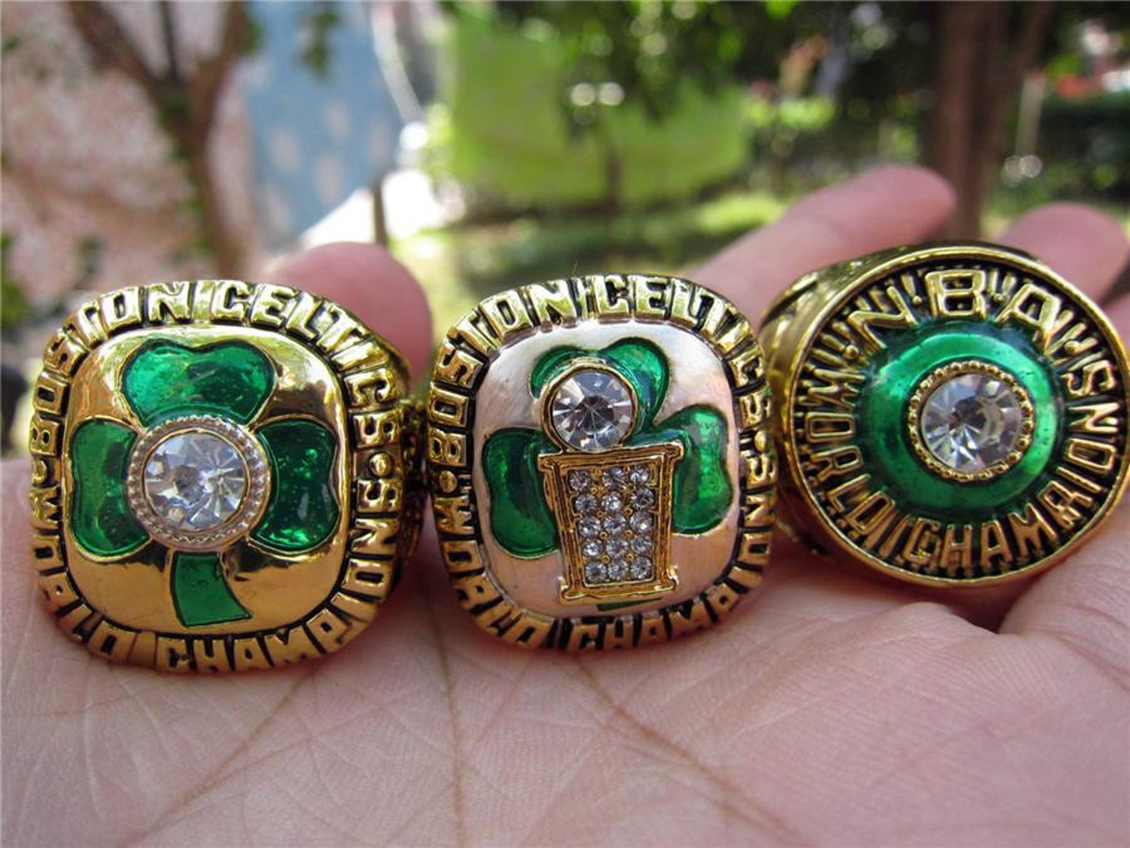 Larry Bird 3 championship rings Boston Celtics 1981 1984 1986 | Etsy