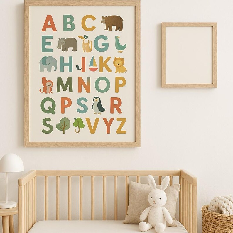 ABC Alphabet Poster for Kids – A to Z Animal Wall Art Printable ...