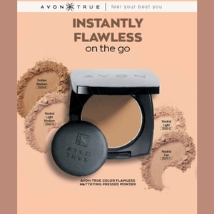 Avon True Colour Flawless Mattifying Pressed Powder - Etsy