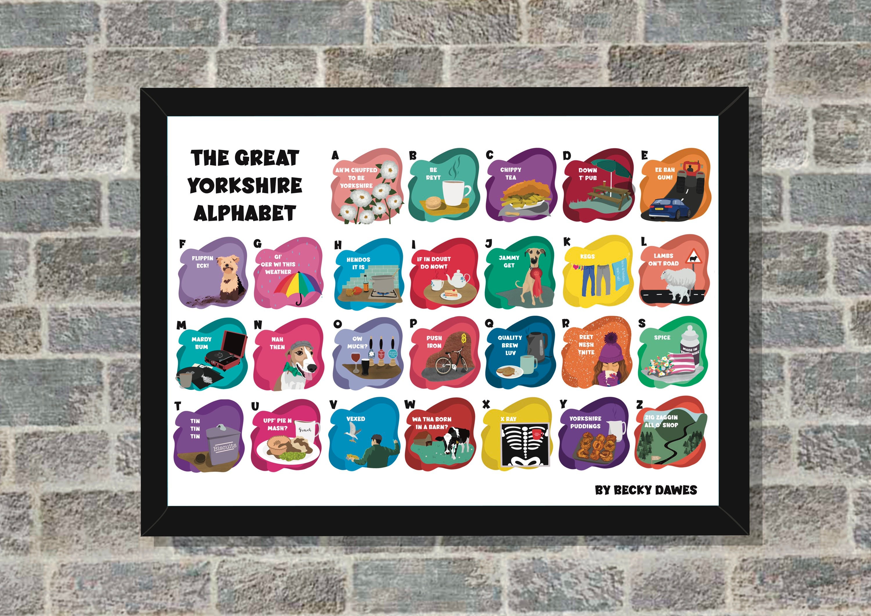 The Great Yorkshire Alphabet Print | Etsy