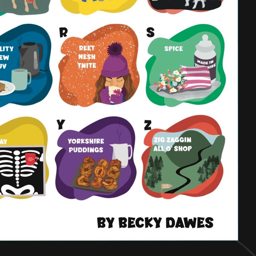 The Great Yorkshire Alphabet Print - Etsy UK