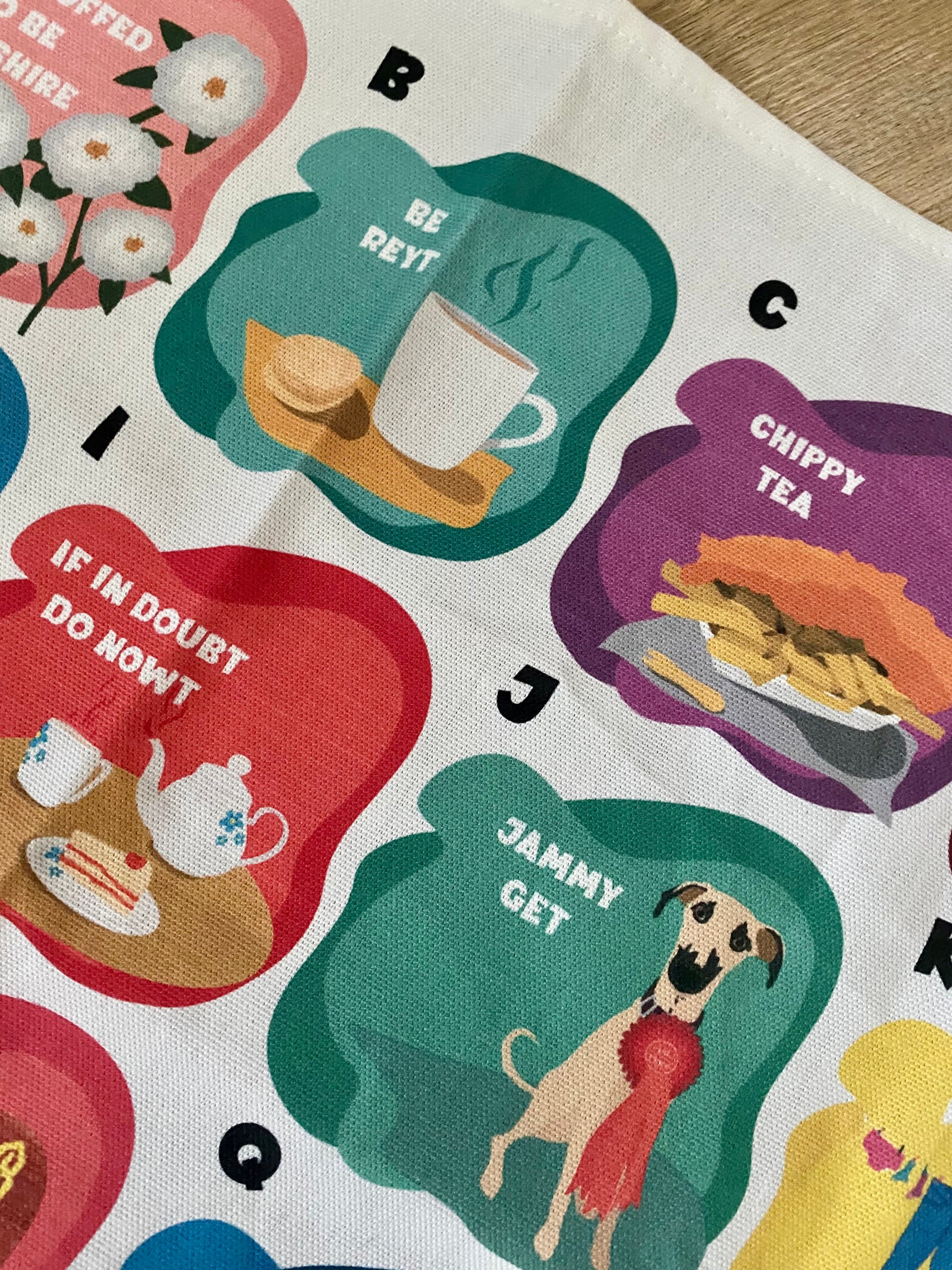 Yorkshire Alphabet Tea Towel - Etsy UK