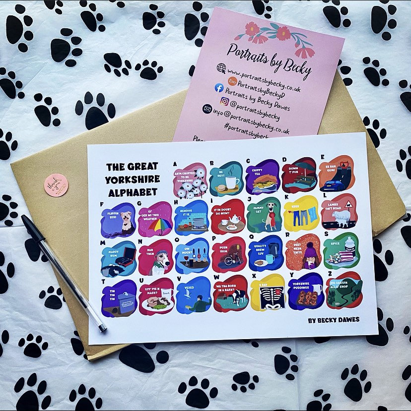 The Great Yorkshire Alphabet Print - Etsy UK
