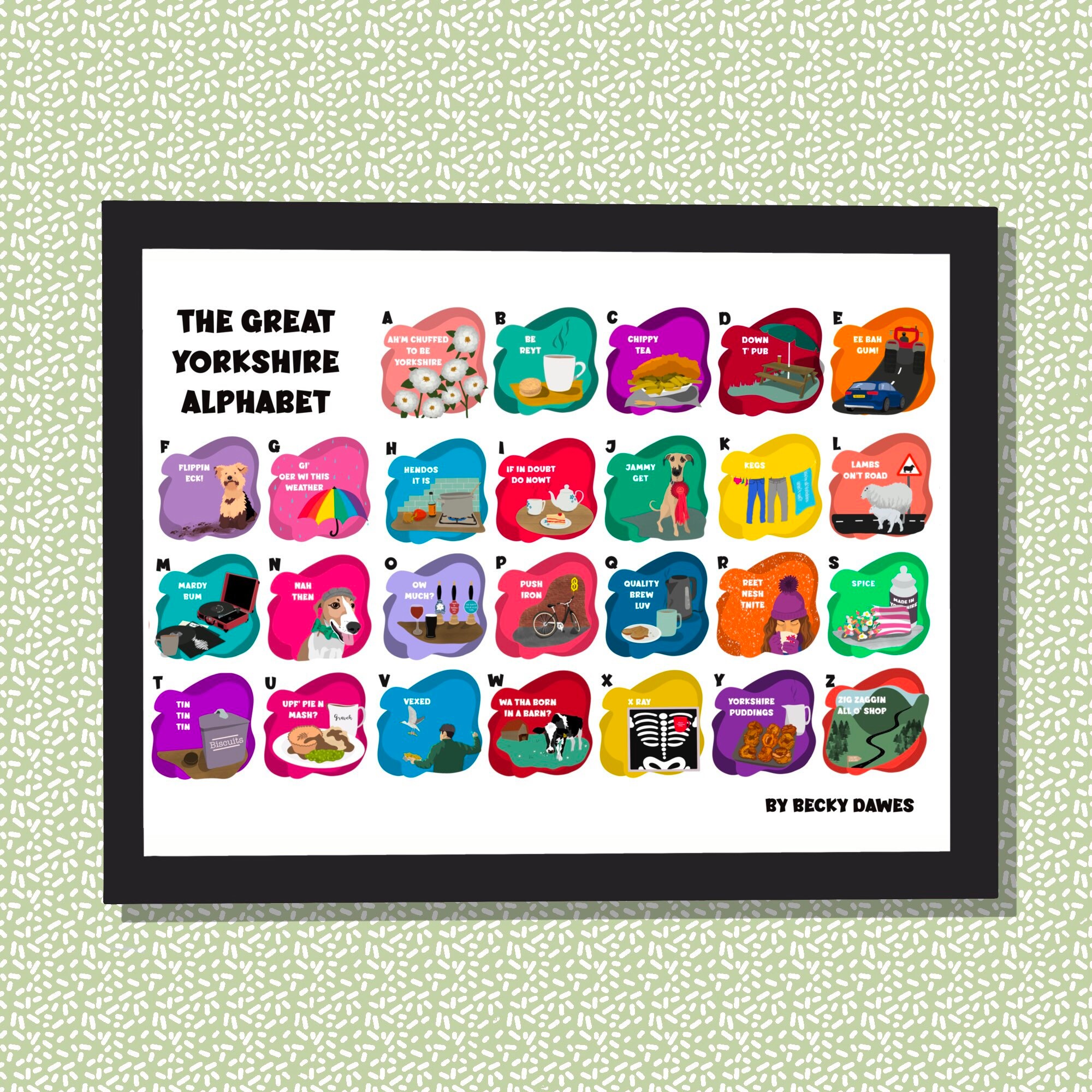 The Great Yorkshire Alphabet Print | Etsy