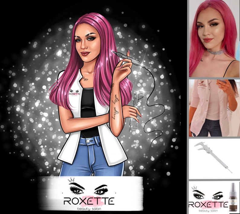 Digital Portrait Logo Digital Portrait Logo Design Custom - Etsy