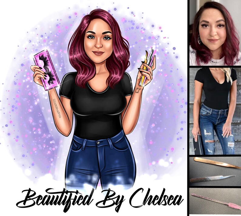 Digital Portrait Logo Custom Logo Designmakeup Artist Logo | Etsy