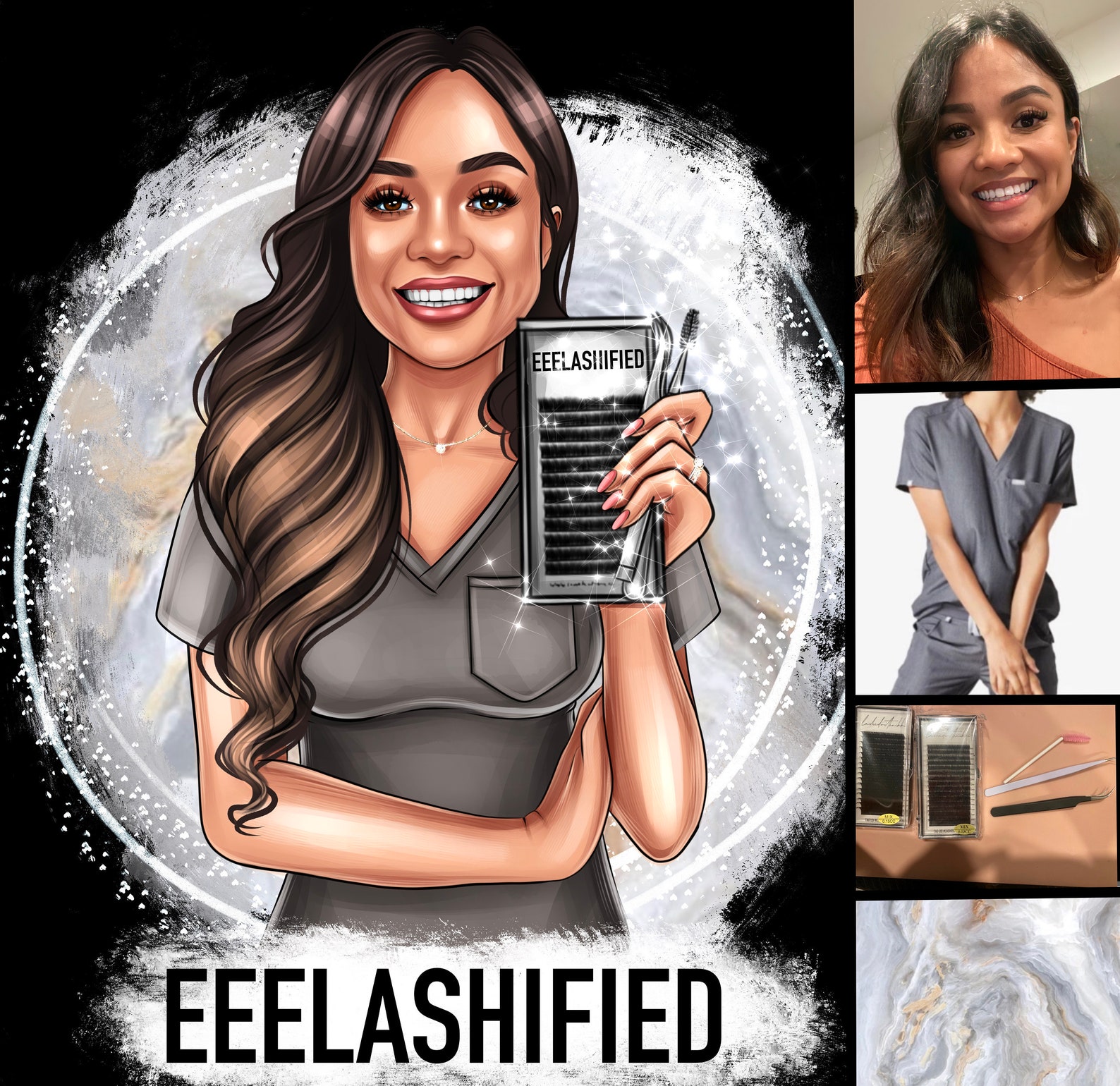 Digital Portrait Logo Custom Logo Designmakeup Artist Logo | Etsy