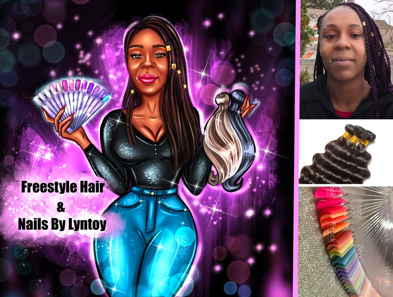 Beauty Salon Logo,custom Cartoon Portrait Logo for Your Business ...