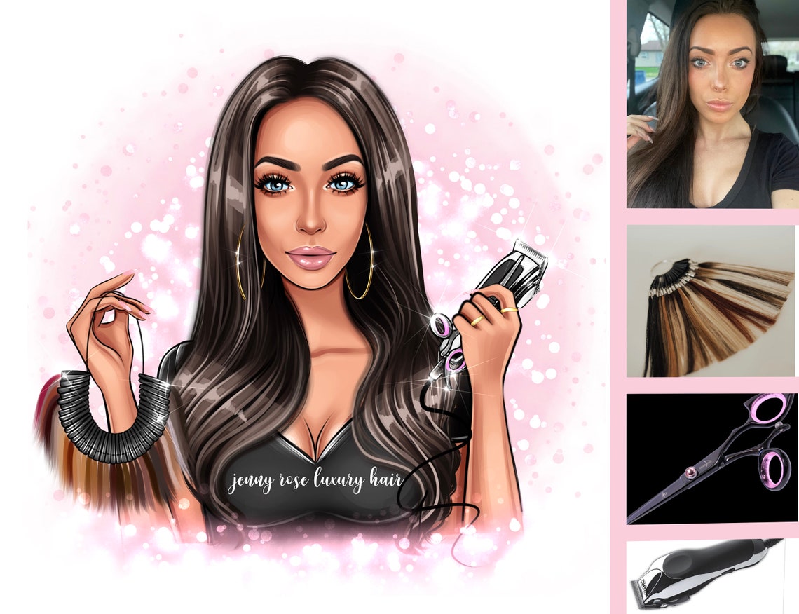 Digital Portrait Logo Digital Portrait Logo Design Custom - Etsy