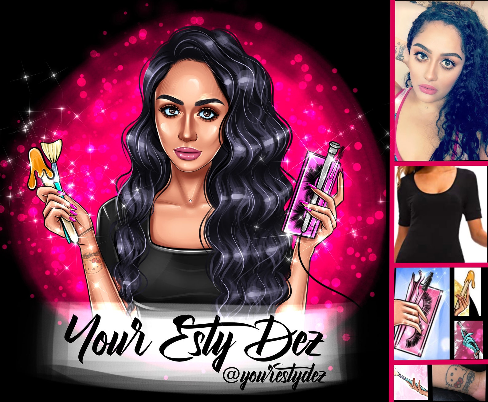 Digital Portrait Logo Digital Portrait Logo Design Custom Portrait Logo ...