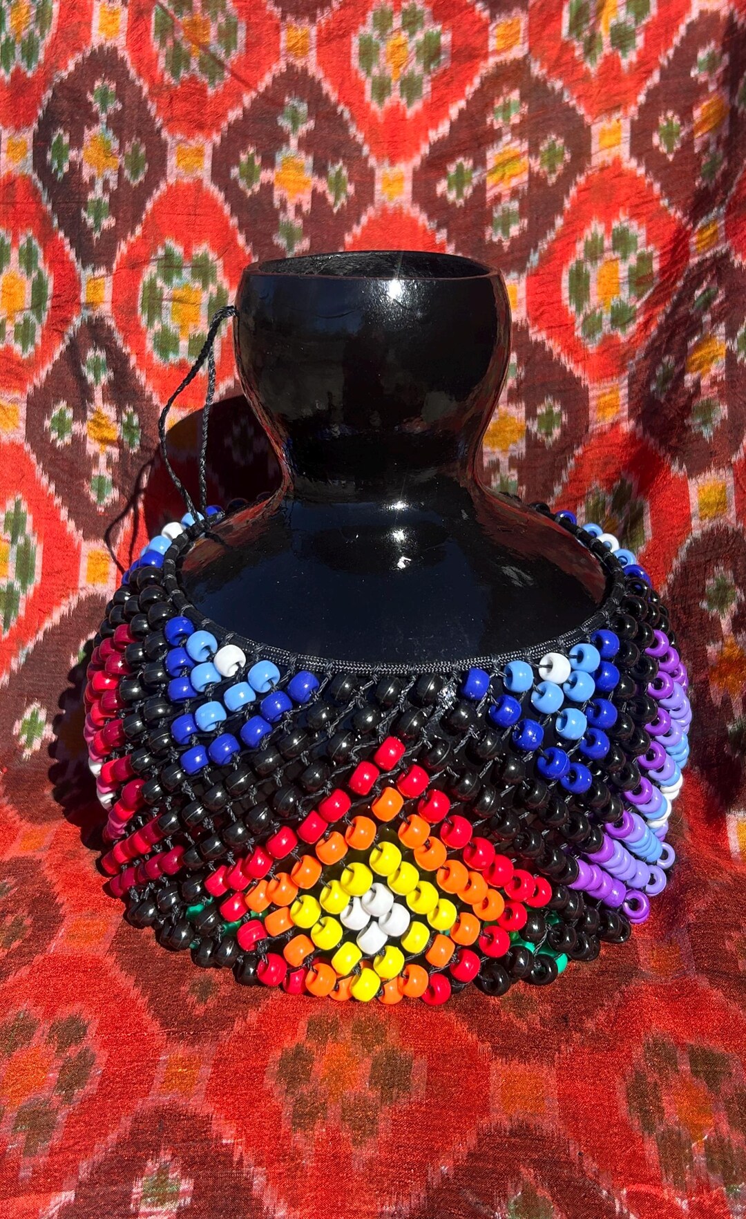 Black Gourd Shekere, Shekere With Beads, Diamonds - Etsy