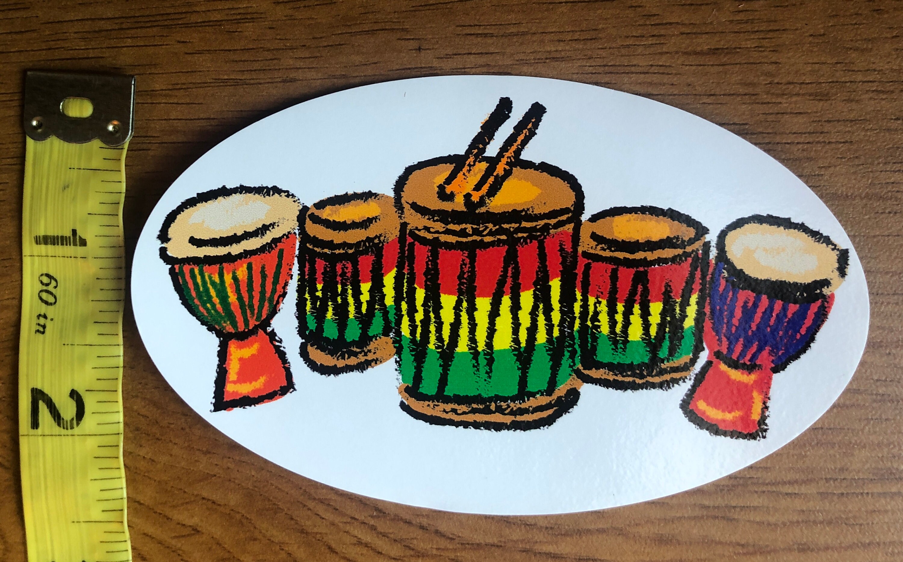 West African Drums Vinyl Sticker: Djembe & Dundun Percussion - Etsy